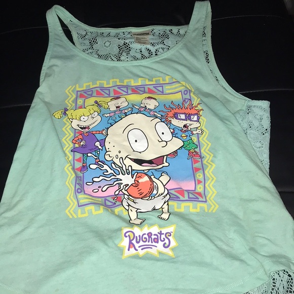 nickelodeon rewind | Tops | Nickelodeon Rewind Rugrats Teal Lace Back ...